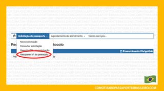 Como (Re)Imprimir o Número de Protocolo do Passaporte?